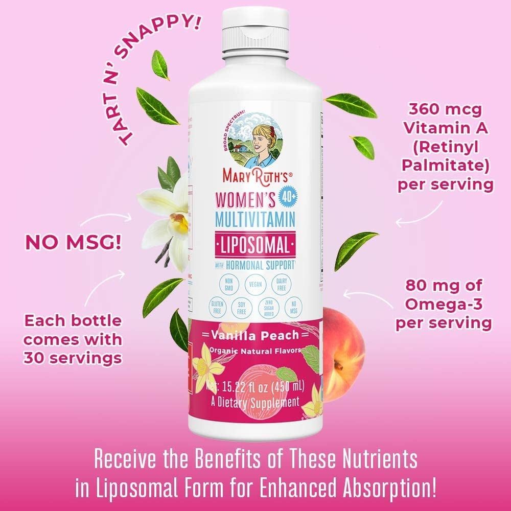 Mary Ruth's Women's Multivitamin 40+ Liposomal - Vanilla Peach 450ml ...