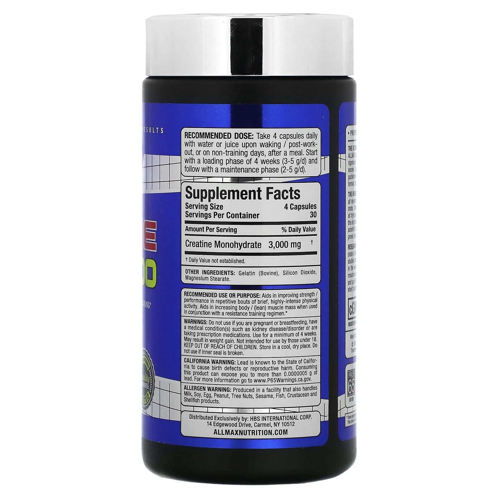 AllMax Essentials Creatine 3000 120 capsules – Wellness Market