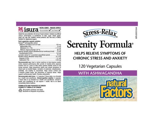 Natural Factors Serenity Formula 120 caps – Wellness Market