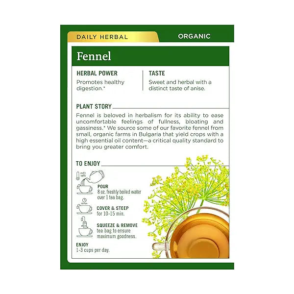 Fennel 16 Tea Bags – Wellness Market