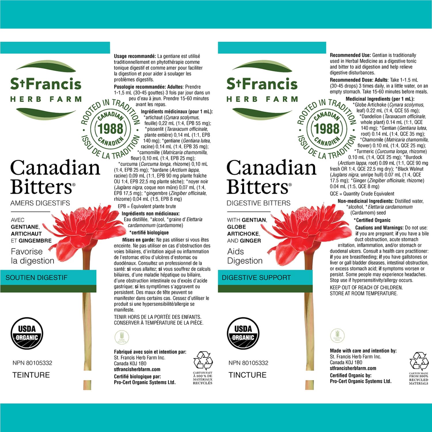 St Francis - Canadian Bitters - 100ml – Wellness Market