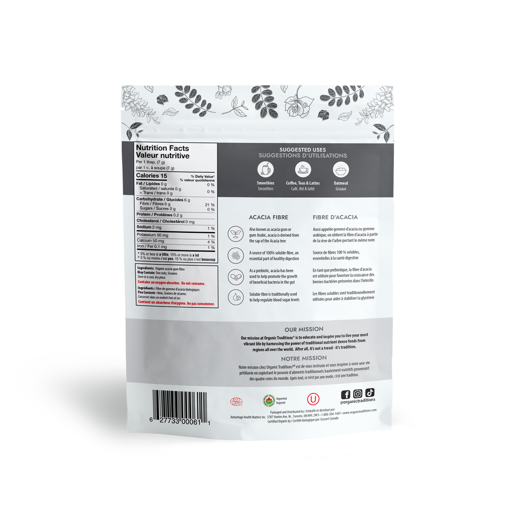 Organic Traditions Acacia Fibre 340g – Wellness Market