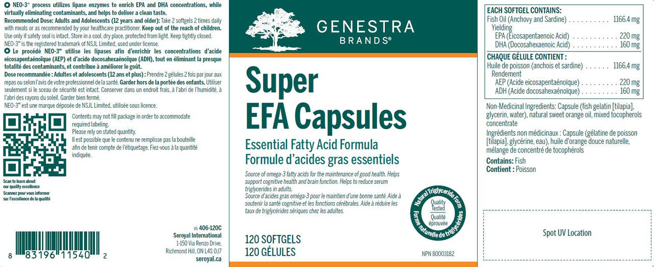 Genestra - Super EFA Capsules 120caps – Wellness Market