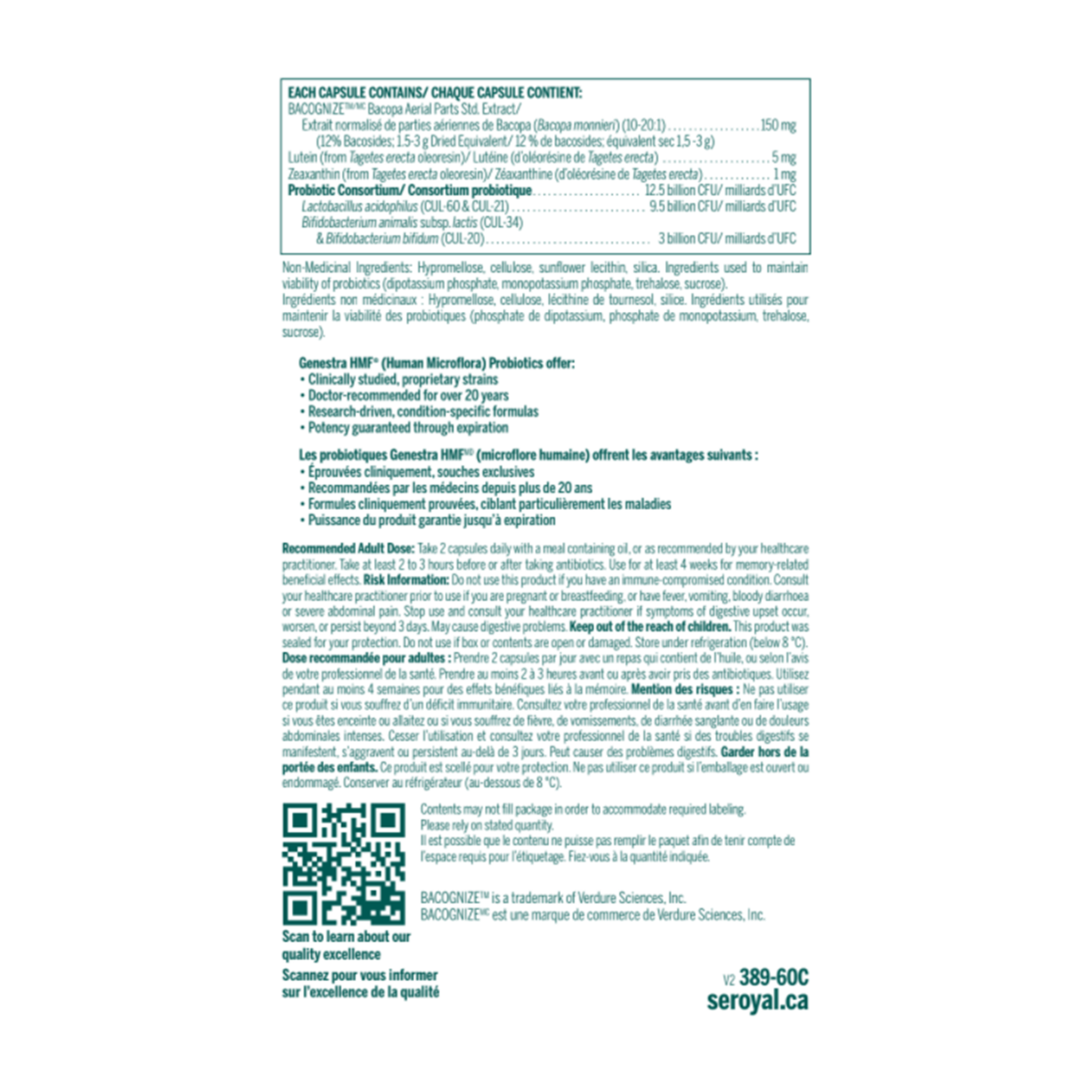 Genestra HMF Neuro Cognition probiotic 60 veg caps – Wellness Market