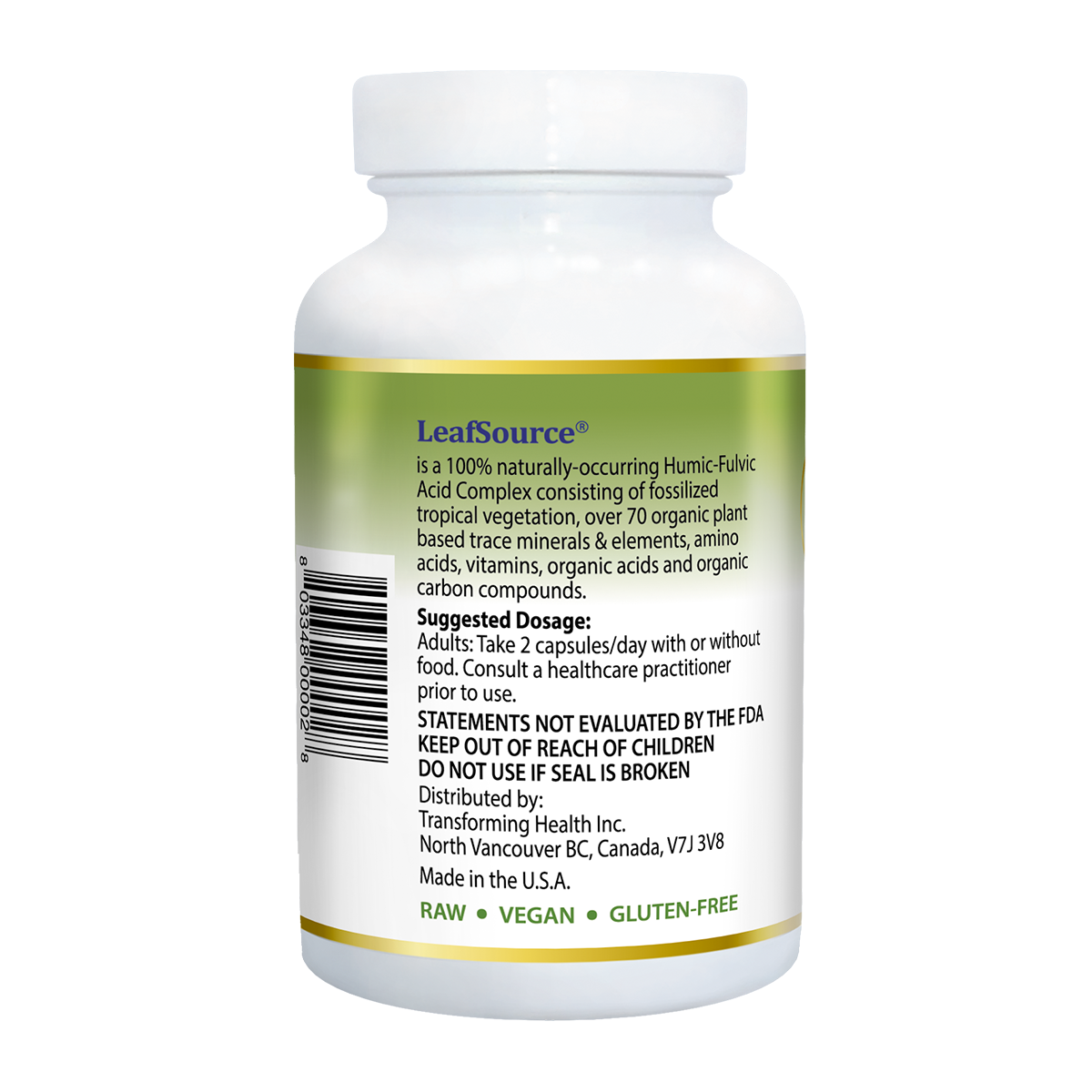 Leaf Source Humic Fulvic Acid Complex 60 caps – Wellness Market