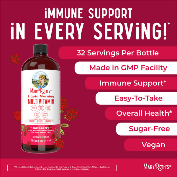 Mary Ruth's Liquid Morning Multivitamin Raspberry 946ml – Wellness Market