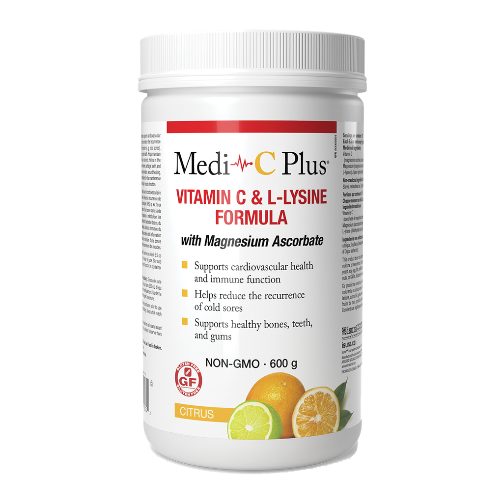 Medi C Plus Medi C Plus Vitamin C & Lysine with Magnesium- Citrus 600g ...