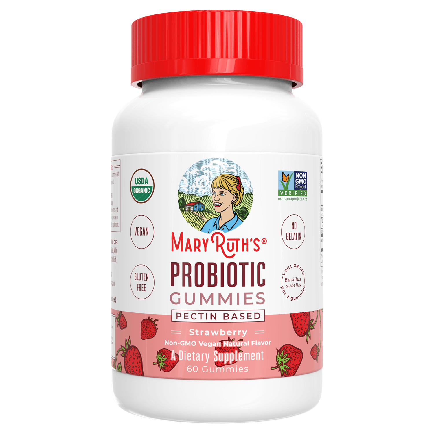 Mary Ruth's Probiotic Gummies Strawberry- 60 gummies – Wellness Market