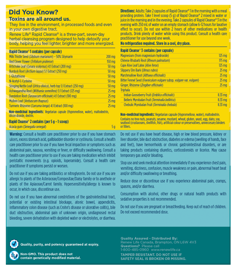 Renew Life Rapid Cleanse 7 Day Program – Wellness Market