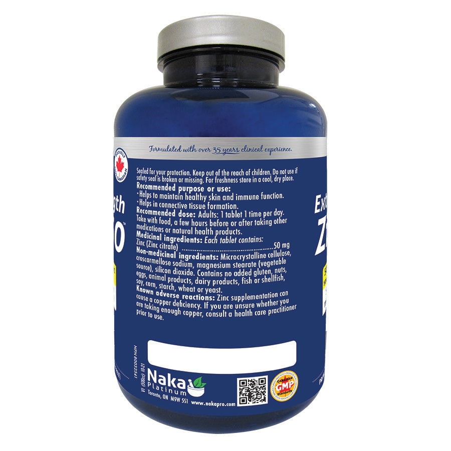 Naka Extra Strength Zinc 50mg 120 tabs – Wellness Market